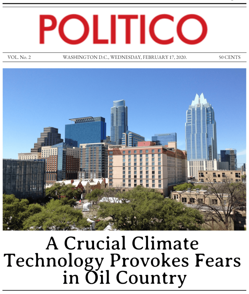 Politico: A crucial climate technology provokes fears in oil country ...